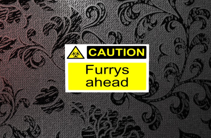 Second Life Marketplace - hazard sign caution furrys ahead