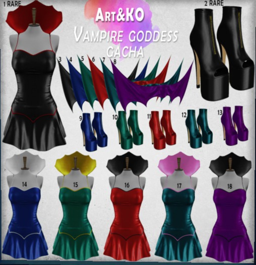 Second Life Marketplace - 7 Art&KO - Vampire goddess GACHA - Turquoise ...