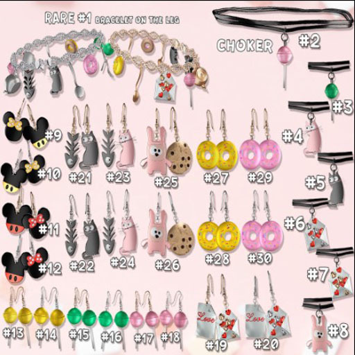 Second Life Marketplace - *Bonita* funny jewelry Earrings Gacha #19