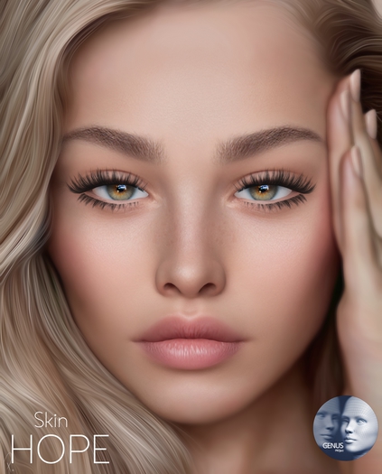 Second Life Marketplace - TRADITIONAL FACE - HOPE SKIN PALE IVORY (GENUS)