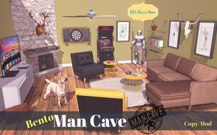 Second Life Marketplace - {OBD} Bento - Man Cave [PG]