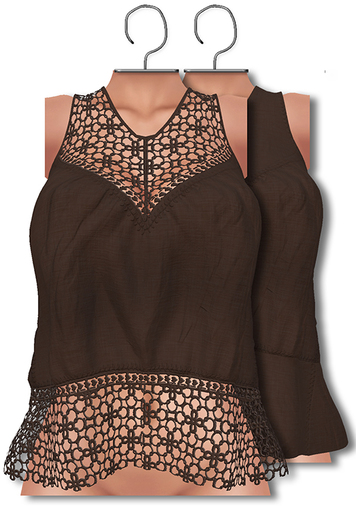 Second Life Marketplace - [[ Masoom ]] Gwen Top- Brown -Maitreya [ Lara ...