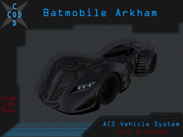 Second Life Marketplace - [COD] Batmobile Arkham - Mesh