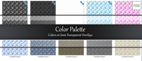 Second Life Marketplace - Snowflake Overlays 10 Semi Transparent ...