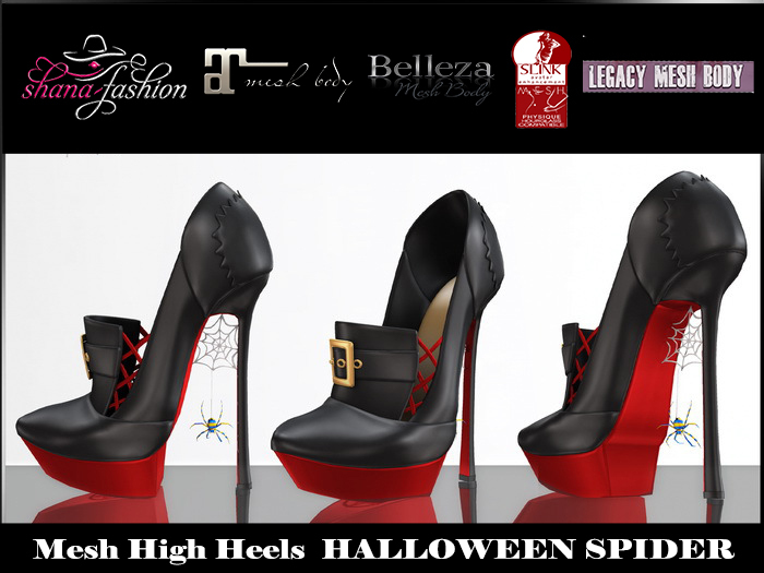 Second Life Marketplace - Mesh Shoes High Heels with Platform HALLOWEEN ...