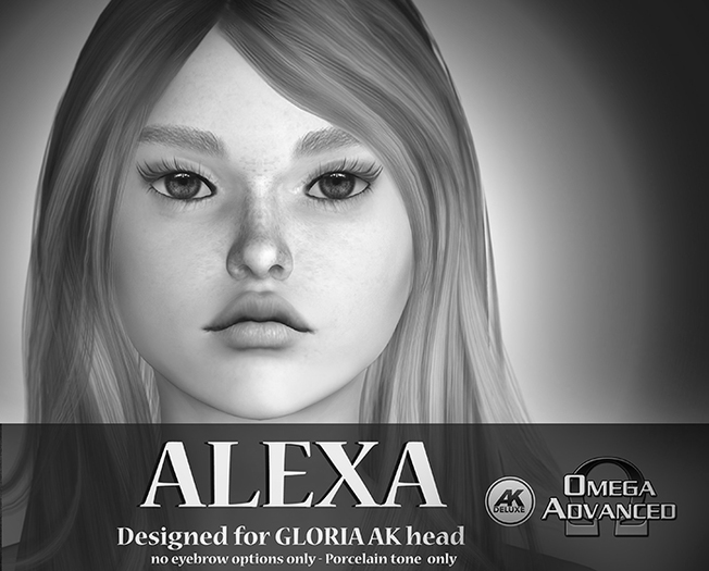 Second Life Marketplace - * ZAKA Cosmetics*DEMO ALEXA SKIN AK Gloria head