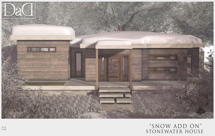 Second Life Marketplace - Snow Roof add on Stonewater House