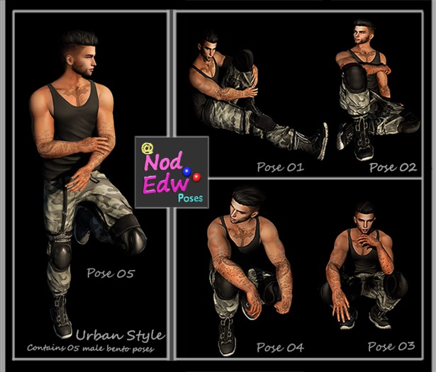 Second Life Marketplace - Urban Style. Pack 5 #poses
