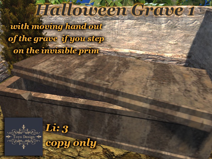Second Life Marketplace - ~TD~ Halloween Grave 1 (box)