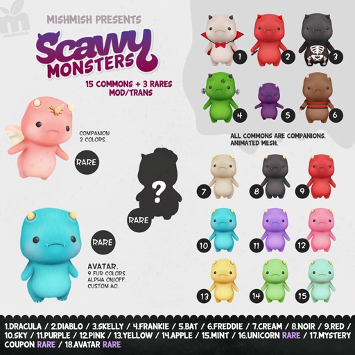Second Life Marketplace - *MishMish* Scawy Monster - Sky
