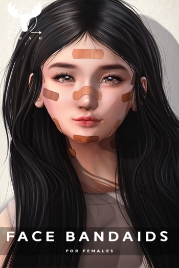 Second Life Marketplace - -MUSU- Face Bandaids Female