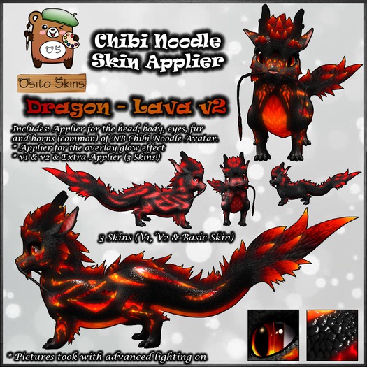 Second Life Marketplace - [Osito Skins] Chibi Noodle Applier - Dragon ...