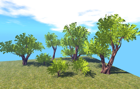 Second Life Marketplace - Oak tree set of 4 growth types plus oak tree bush