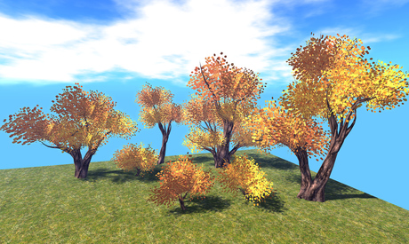 Second Life Marketplace - Autumn tree set of 4 growth types plus autumn ...