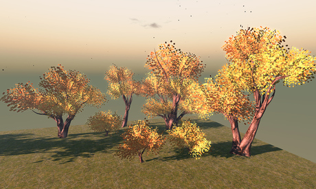 Second Life Marketplace - Autumn tree set of 4 growth types plus autumn ...