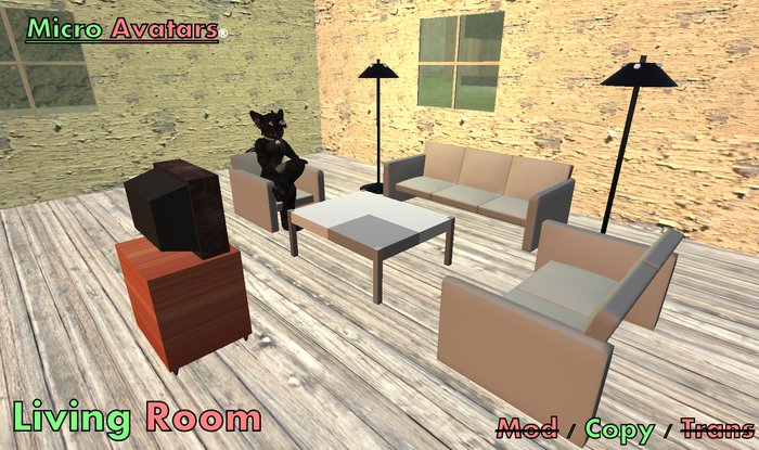 Second Life Marketplace - Micro Avatars - Micro Livingroom
