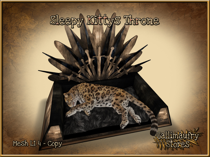 Second Life Marketplace - *GALLI* - MESH - Sleeping Kittys Throne ...