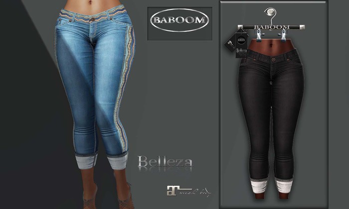 Second Life Marketplace - Baboom- Jeans-black