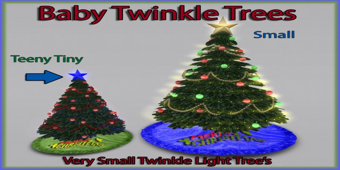 Second Life Marketplace - Baby Twinkle Trees ( Teeny Tiny )