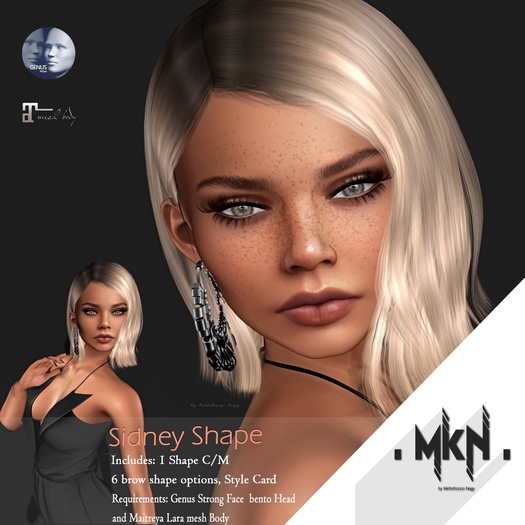 Second Life Marketplace - . MKN . Sidney Shape (Genus Strong Face/Maitreya)