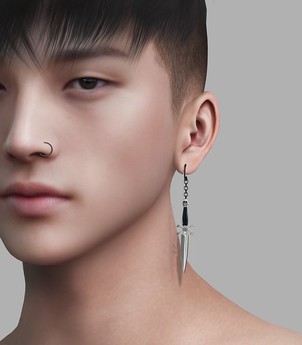Second Life Marketplace - HYSTERIC - Necromancer's Dagger Earrings
