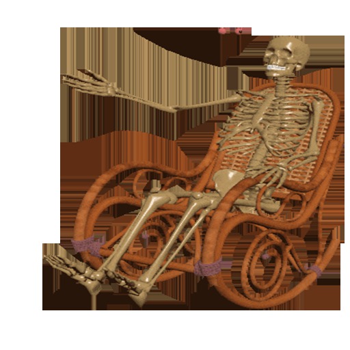 Second Life Marketplace - gif animated skeleton sur rockinchair