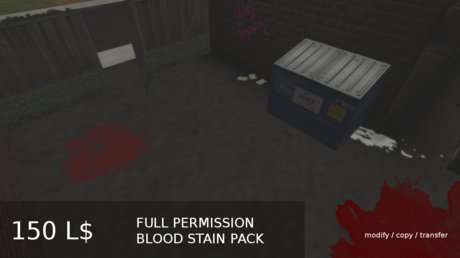 Second Life Marketplace - [EN] Blood Stain Texture Pack - FULL PERMISSION