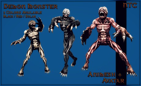 Second Life Marketplace - [NTC] Solar Demon Monster [Animesh & Avatar] Set