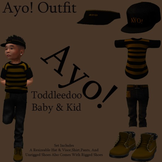 Second Life Marketplace - ^Lil Peepz^ Mesh Ayo! Outfit For (Baby & Kid ...
