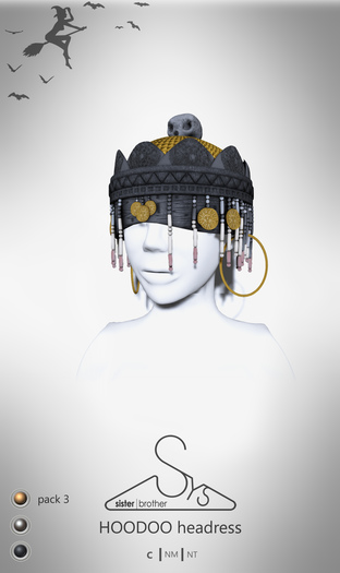 Second Life Marketplace - [sYs] HOODOO Headress (Unrigged mesh) - pack 3