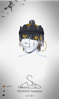Second Life Marketplace - [sYs] HOODOO Headress (Unrigged mesh) - pack 3