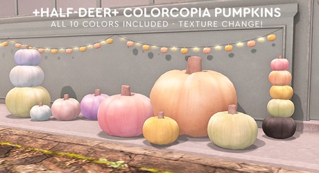 Second Life Marketplace - SALE!! +Half-Deer+ Colorcopia Pumpkins ...