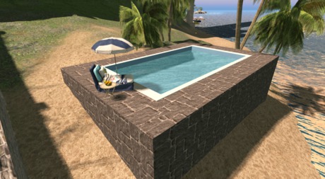 Second Life Marketplace - CosDesign 15 meter swimming pool (Boxed)