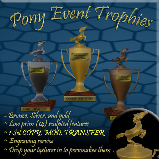 Second Life Marketplace - Box of Pony Event Trophies (FULL PERM)