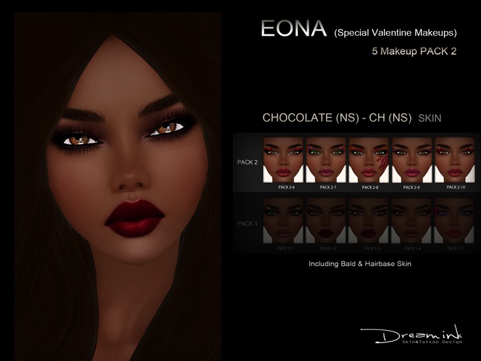 Second Life Marketplace - DREAM INK "Classic Skin EONA (VD) Pack2" CH ...