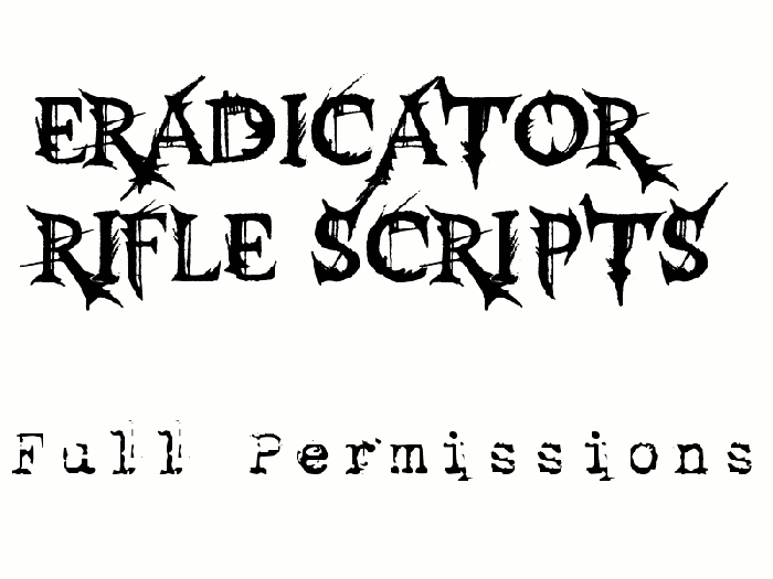 Second Life Marketplace - MTA Eradicator Rifle Gun Scripts Full Perms