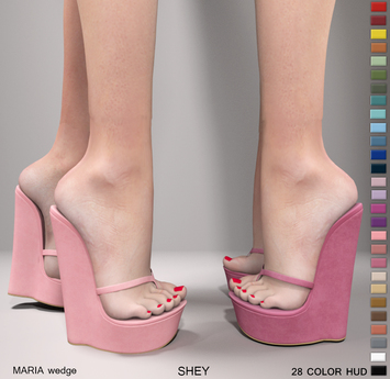 Second Life Marketplace - Shey Maria Wedges 28 Colors/Legacy,Maitreya ...