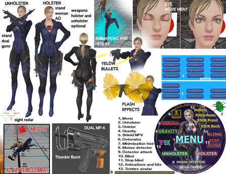 Second Life Marketplace - jill Valentine Avatar + MP5-Thunder Burst