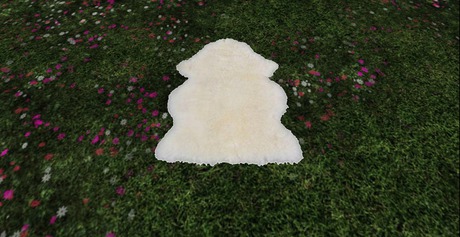 Second Life Marketplace - White Sheep Skin Rug Box
