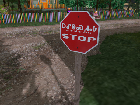 Second Life Marketplace - Cherokee Stop Sign (Set) - 100% Mesh, 15 Versions