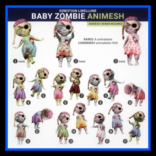 Second Life Marketplace - SEmotion Libellune Baby Zombie #8