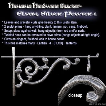 Second Life Marketplace - Hanging Hardware Bracket - Elven, Silver ...