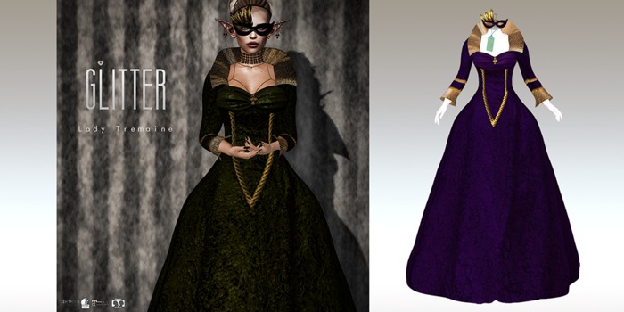 Second Life Marketplace - Glitter Lady Tremaine Fitmesh and mesh mask ...