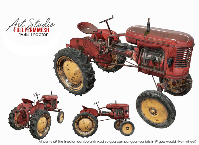 Second Life Marketplace - Art Studio.FULL PERM \\ 1948 Tractor