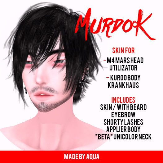 Second Life Marketplace - AQUA - MURDOK SKIN FOR M4 MARS AND KUROO BODY