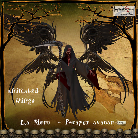 Second Life Marketplace - La Mort - Reaper avatar - Animated wings