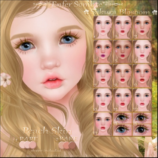 Second Life Marketplace - (Enfer Sombre*) Catwa Skin Applier - Peach ...