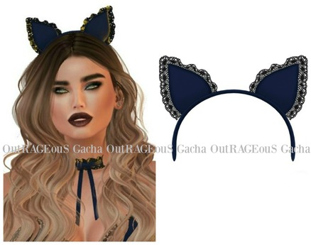 Second Life Marketplace - {le fil casse} Everly Headband - Navy