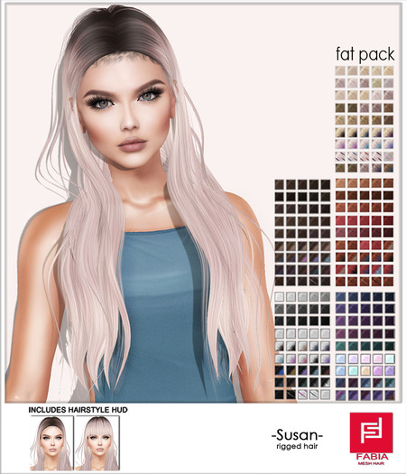 Second Life Marketplace - -FABIA- Mesh Hair Fat pack
