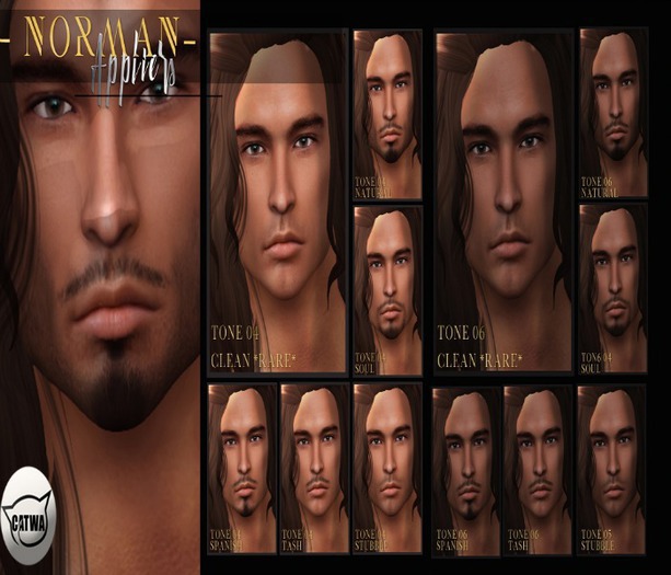 Second Life Marketplace - -Nivaro- Norman GG (Catwa) - 04. Tone - Spanish
